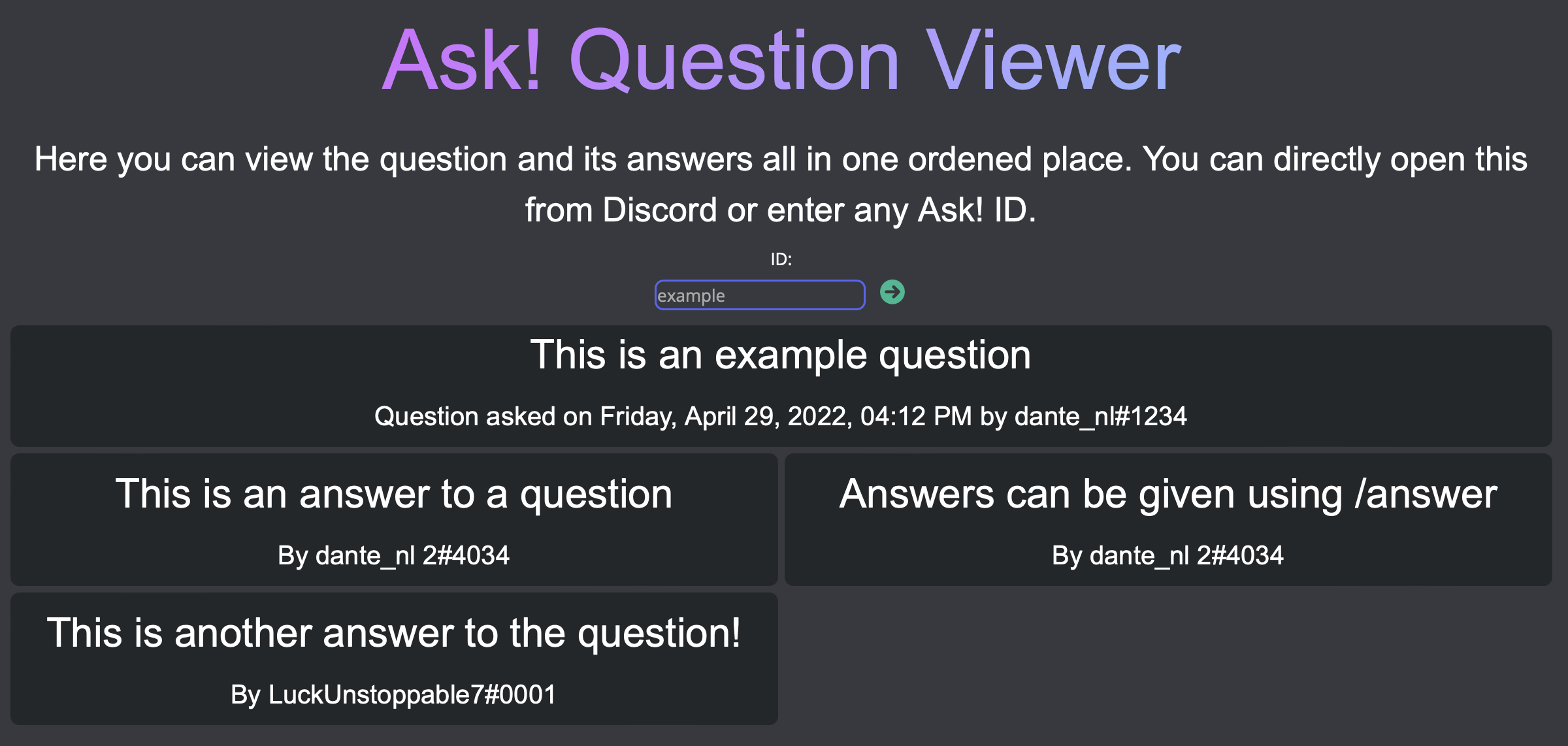 Add Ask! Discord Bot | The #1 Discord Bot and Discord App List